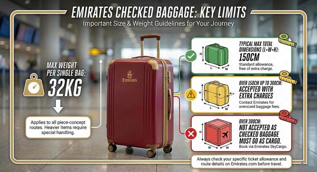 Emirates 2026 Baggage Allowance: Generous Rules for Economy to First Class